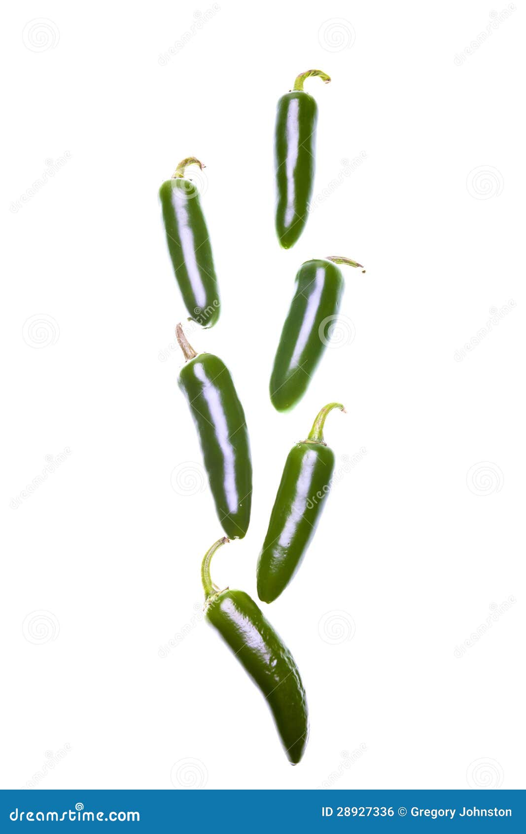 Falling jalapeno peppers. stock photo. Image of spicy - 28927336