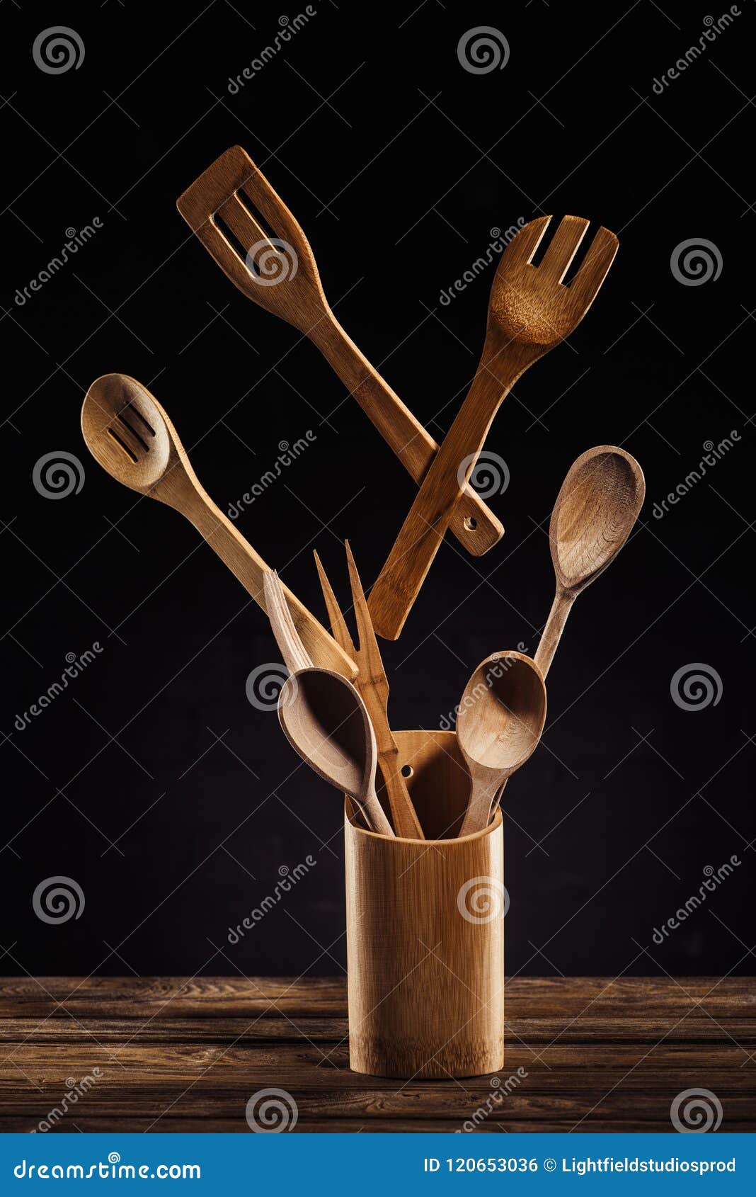 Falling kitchen utensils stock photo. Image of falling - 120653036