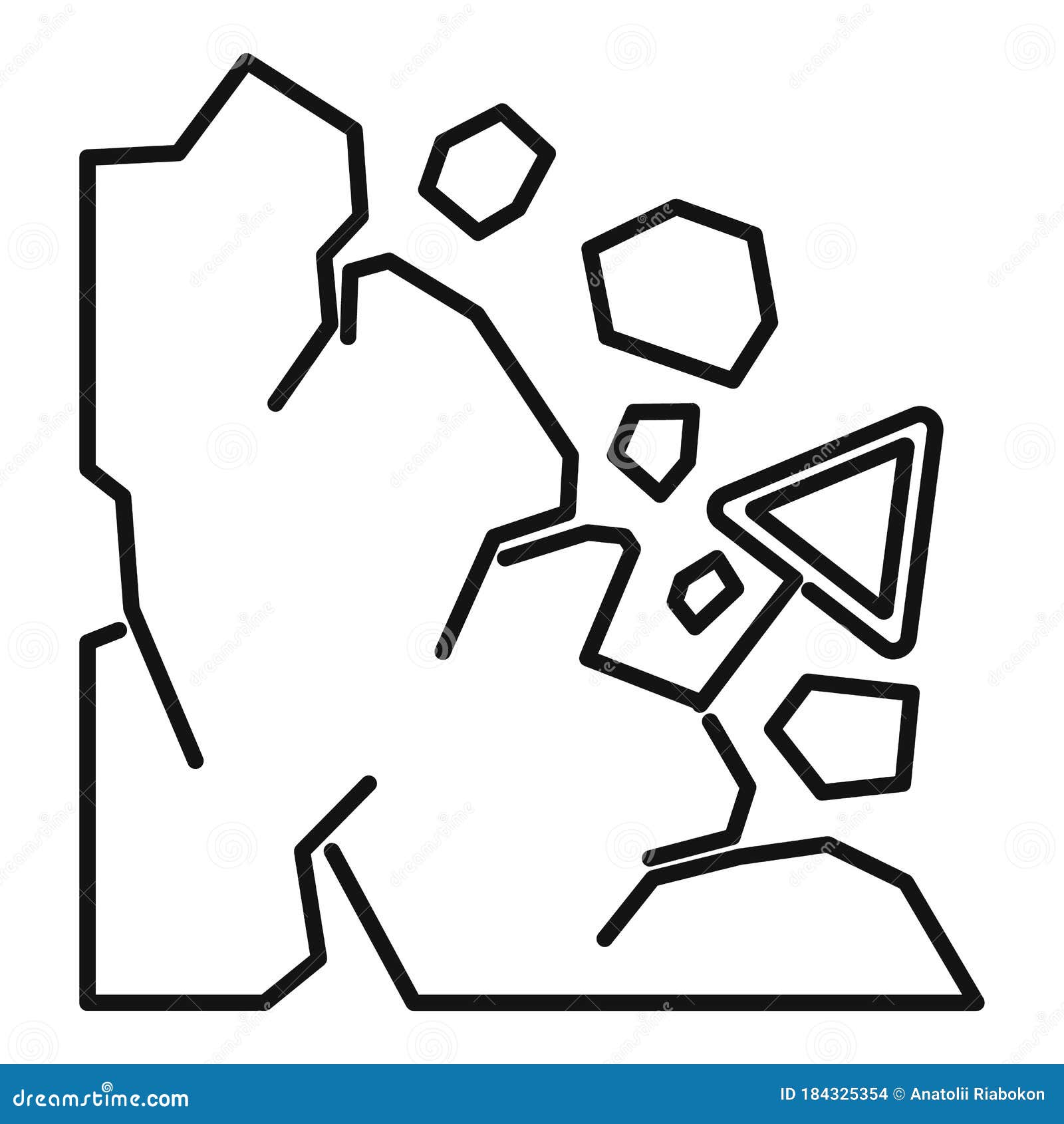 Landslide Icon Vector Isolated On White Background, Landslide Sign ...