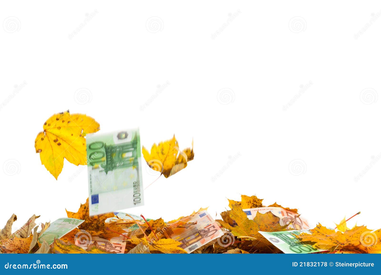 Falling Leaves and Falling Bank Notes Stock Photo - Image of inflation ...