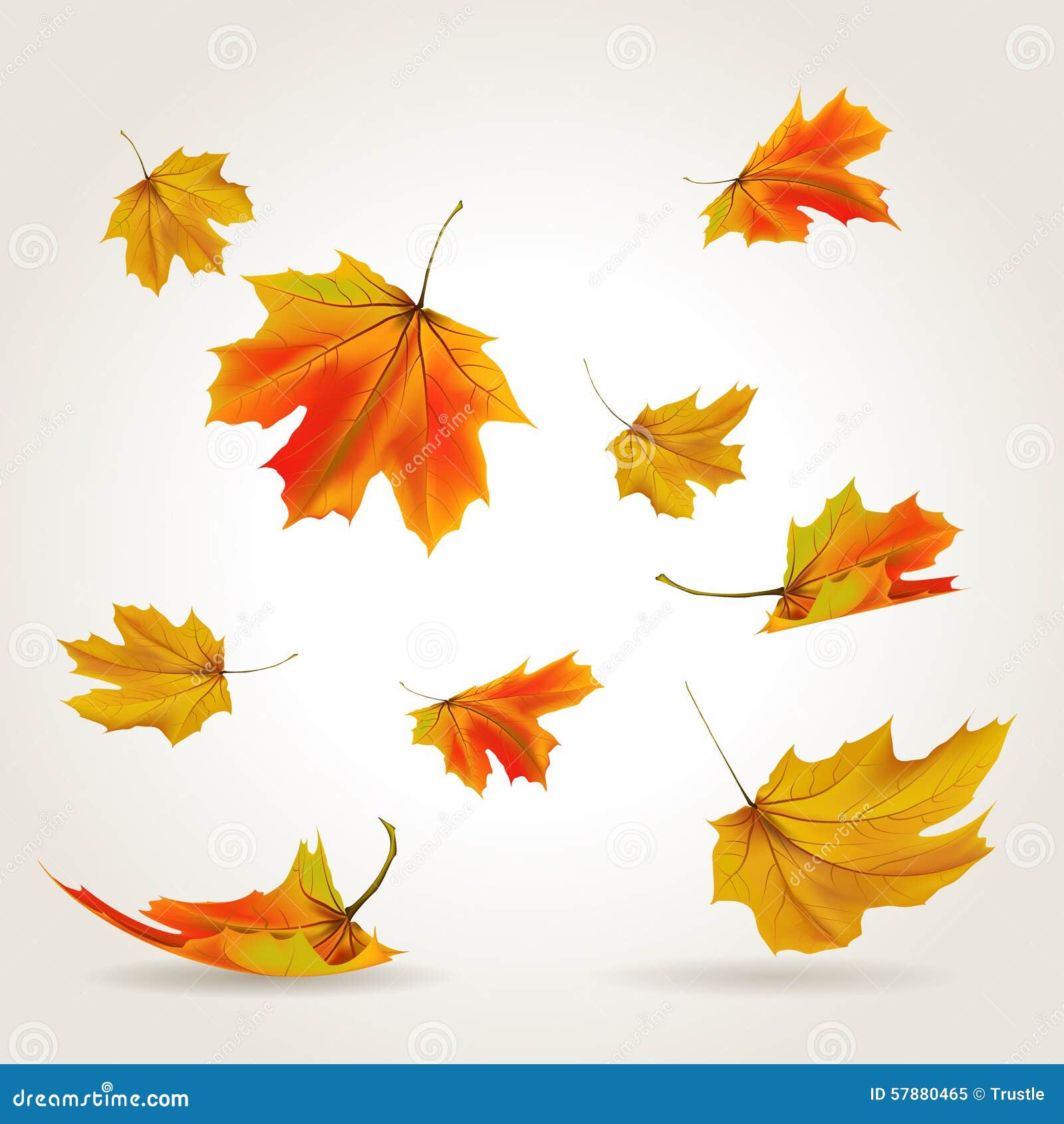 Falling leaves stock vector. Illustration of abstract - 57880465