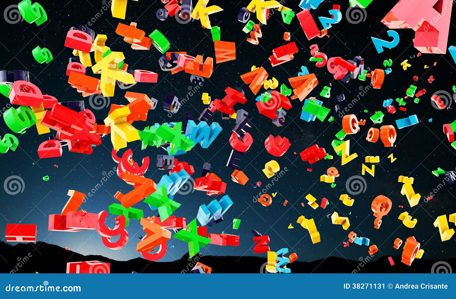 Falling letters stock illustration. Illustration of school - 38271131