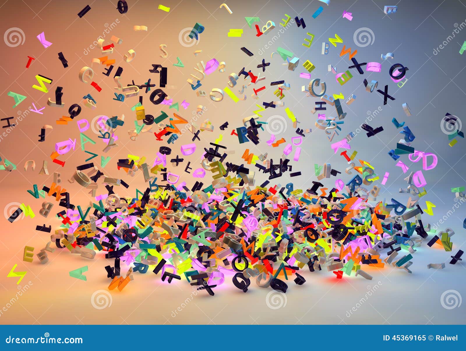 Falling letters stock illustration. Illustration of kids - 45369165