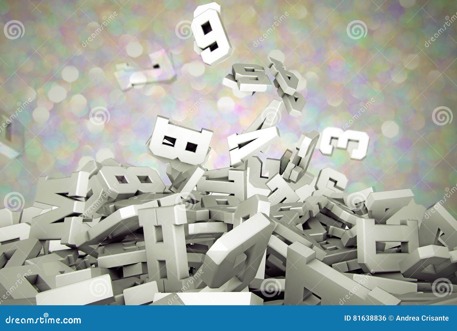 Falling Letters On A Light Background In The Matrix Style Cartoon ...