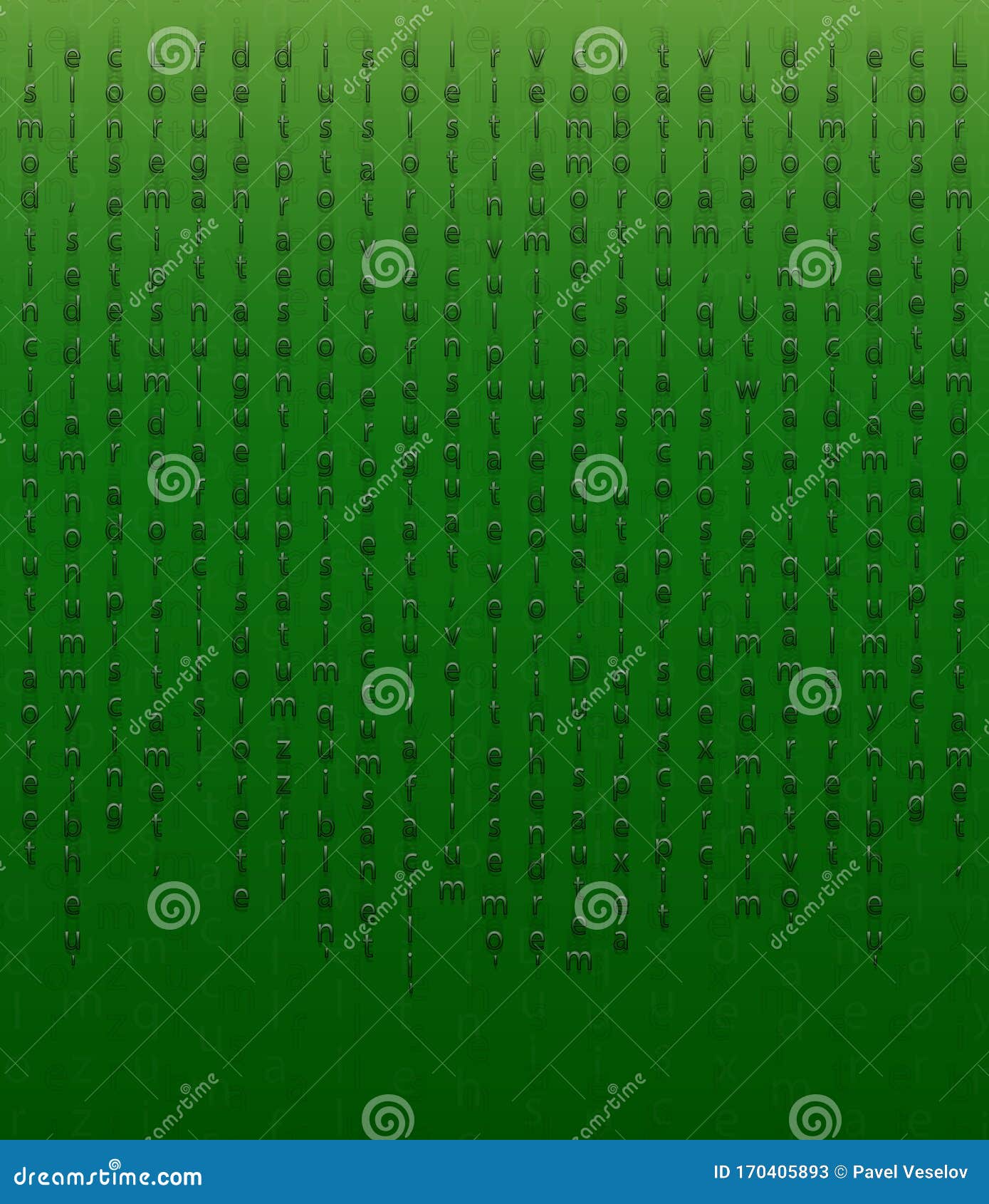 Falling Letters on a Green Background in the Matrix Style Stock Vector ...