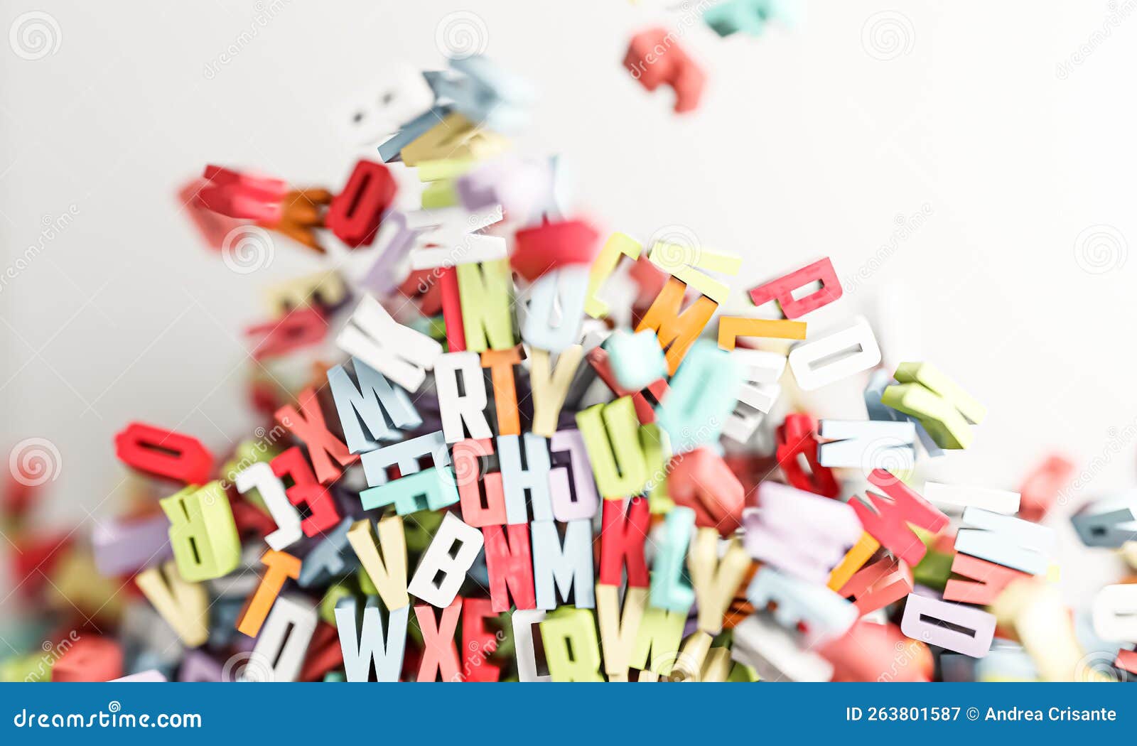 Falling Letters Isolated on White Background Stock Illustration ...