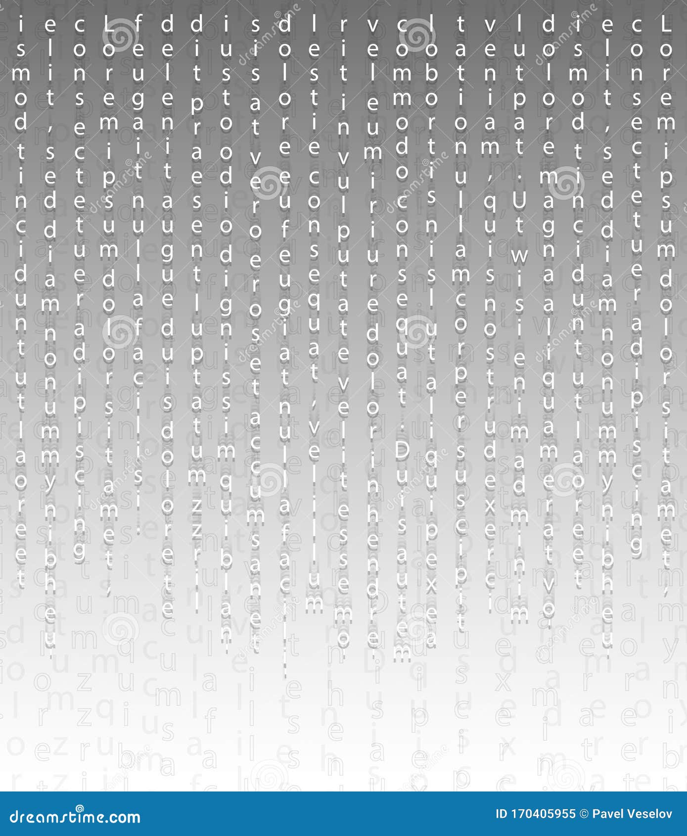 Falling Letters on a Light Background in the Matrix Style Stock Vector ...