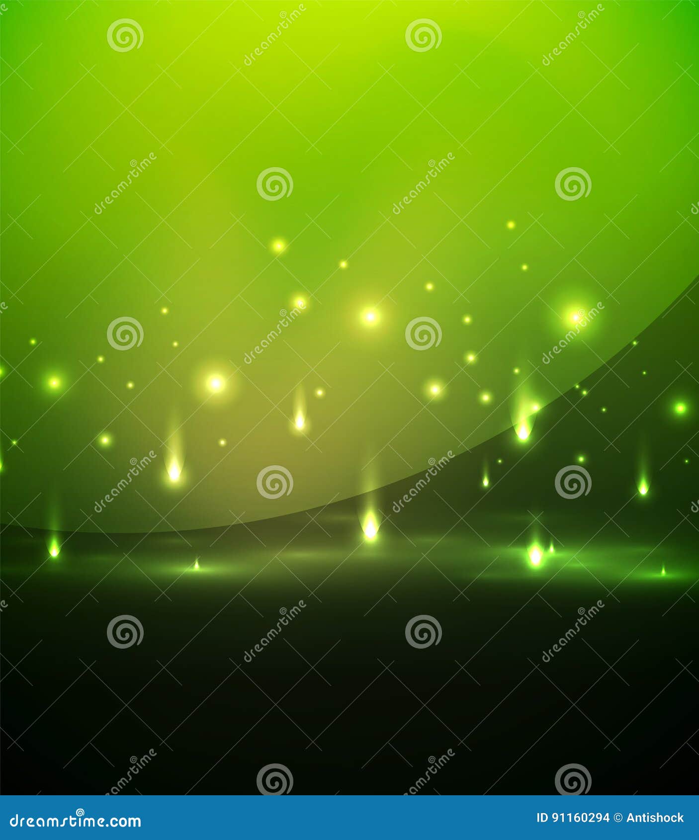Falling lights in darkness stock vector. Illustration of backdrop ...