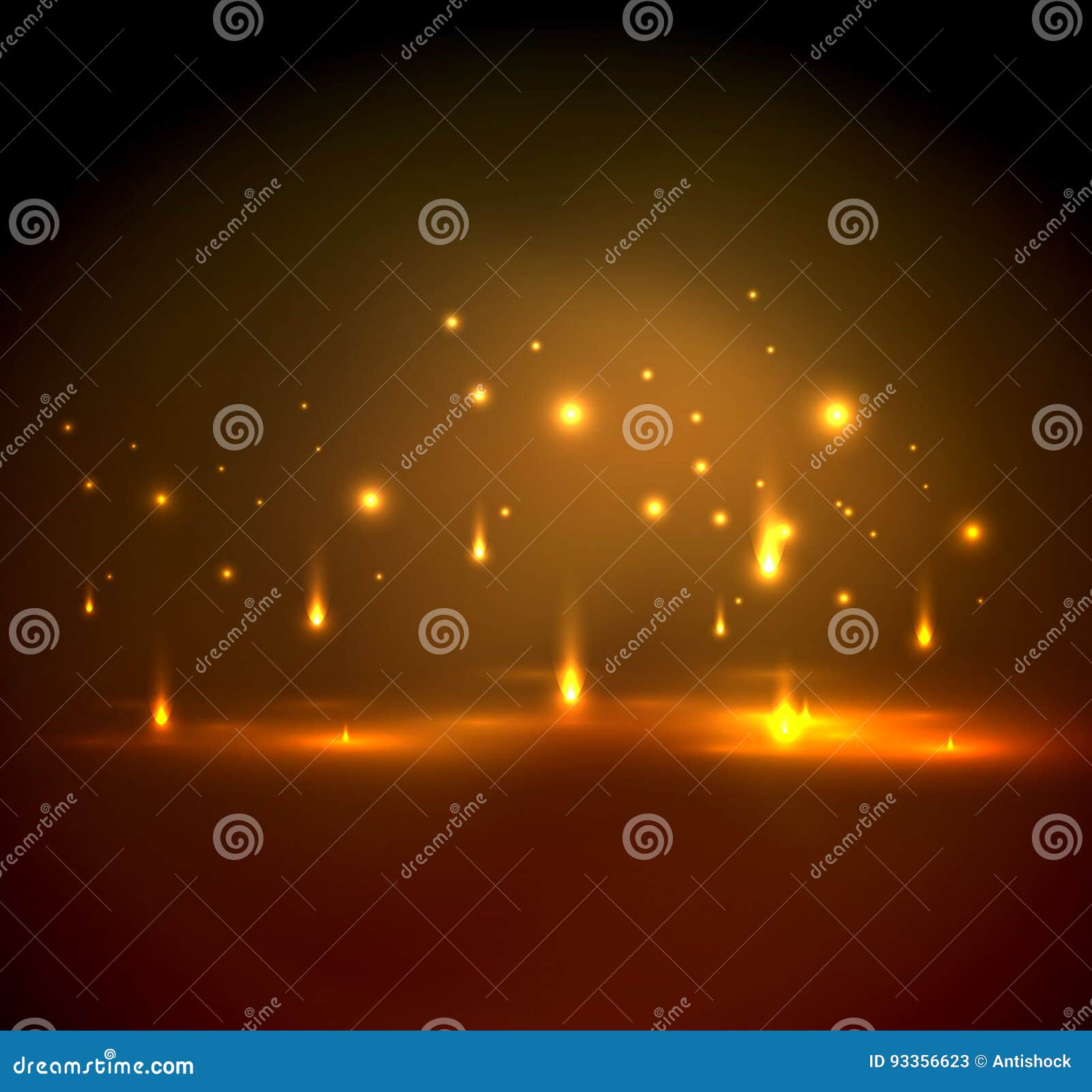 Falling lights in darkness stock vector. Illustration of holiday - 93356623