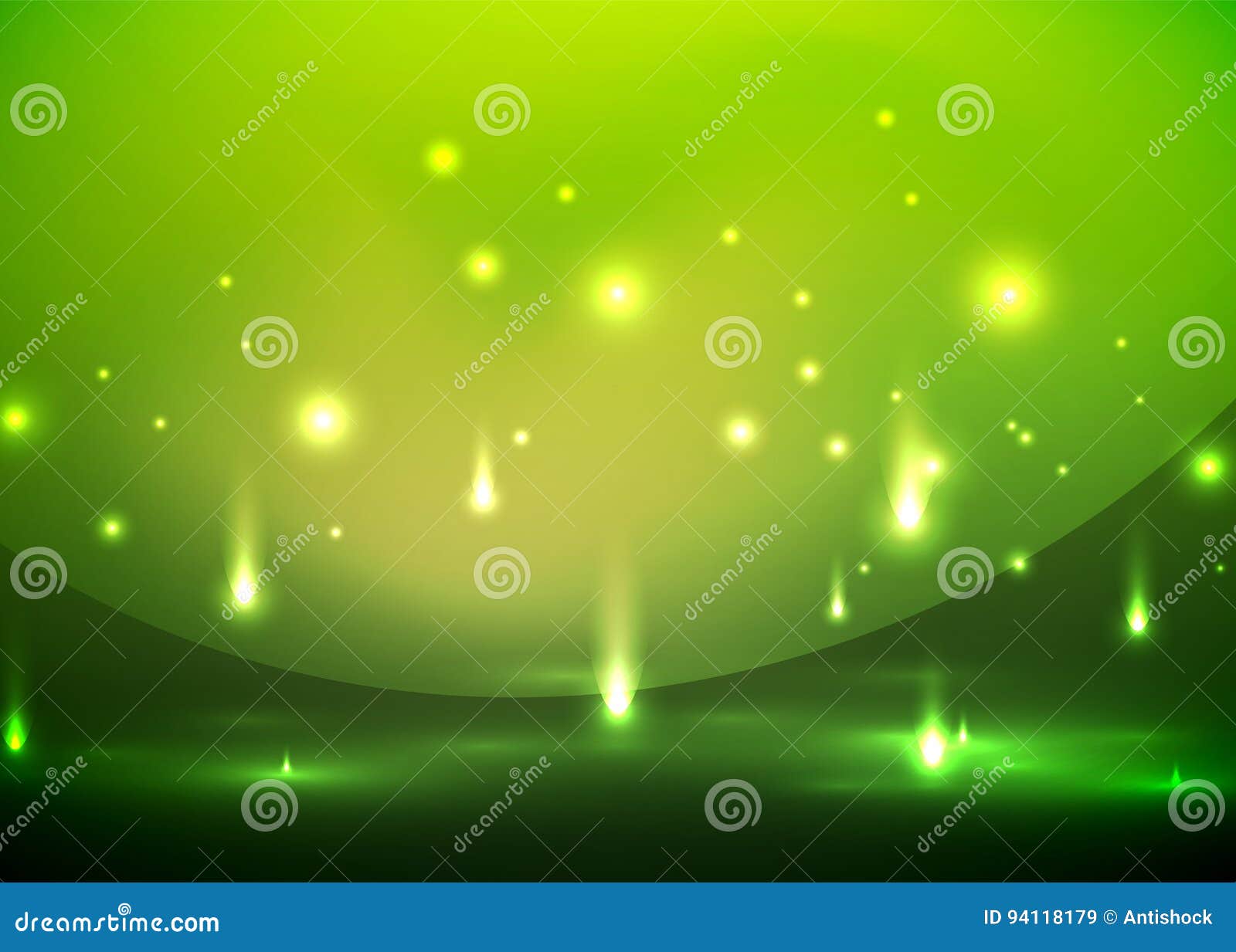 Falling lights in darkness stock vector. Illustration of background ...