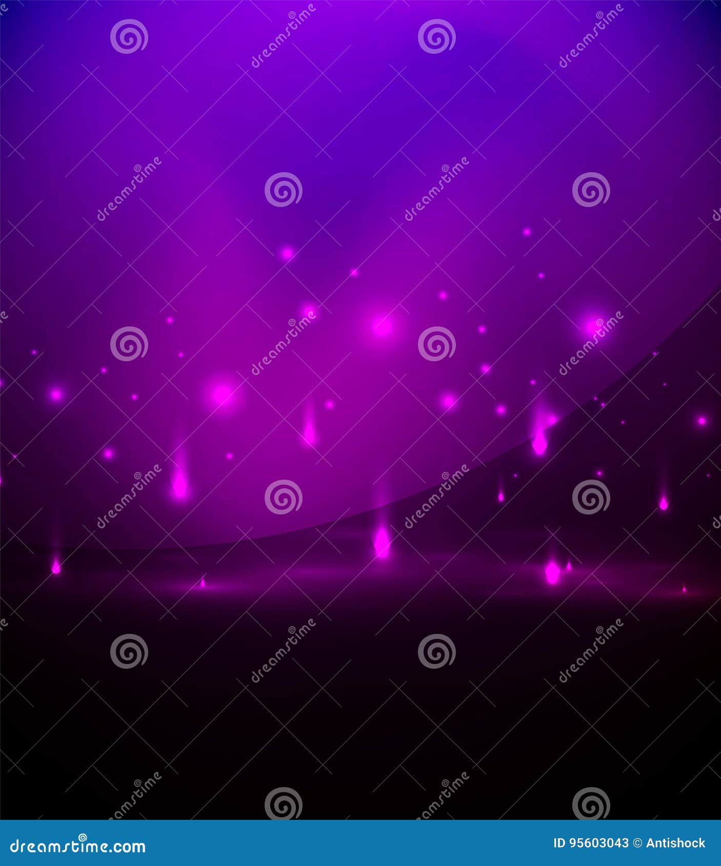 Falling lights in darkness stock vector. Illustration of dark - 95603043