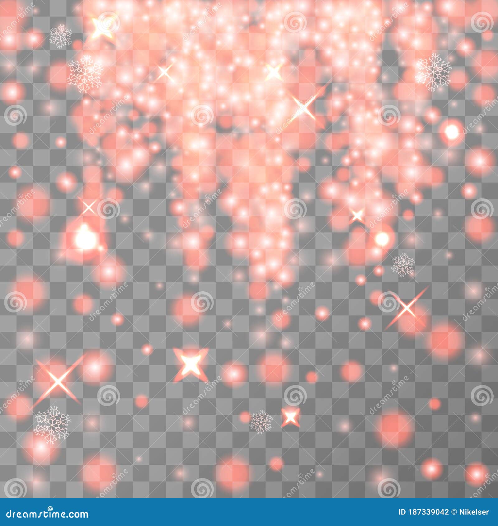 Falling of Lights Isolated on Transparent . Christmas Shining . Falling ...