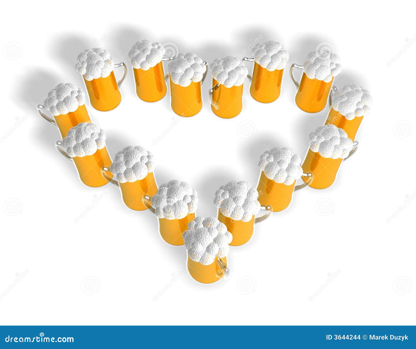 Falling love to beer stock illustration. Illustration of alcohol - 3644244