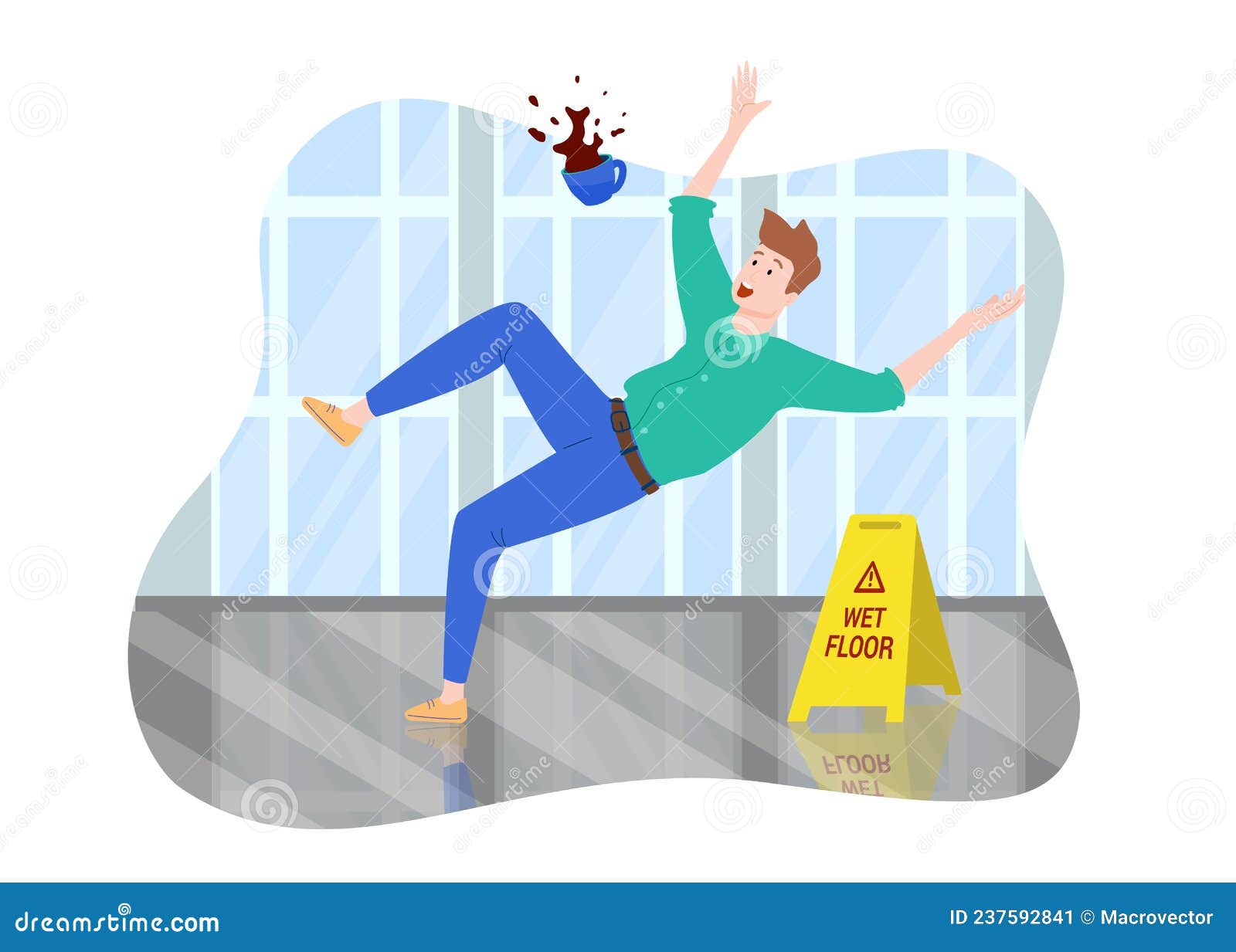 Falling Man Composition stock vector. Illustration of floor - 237592841