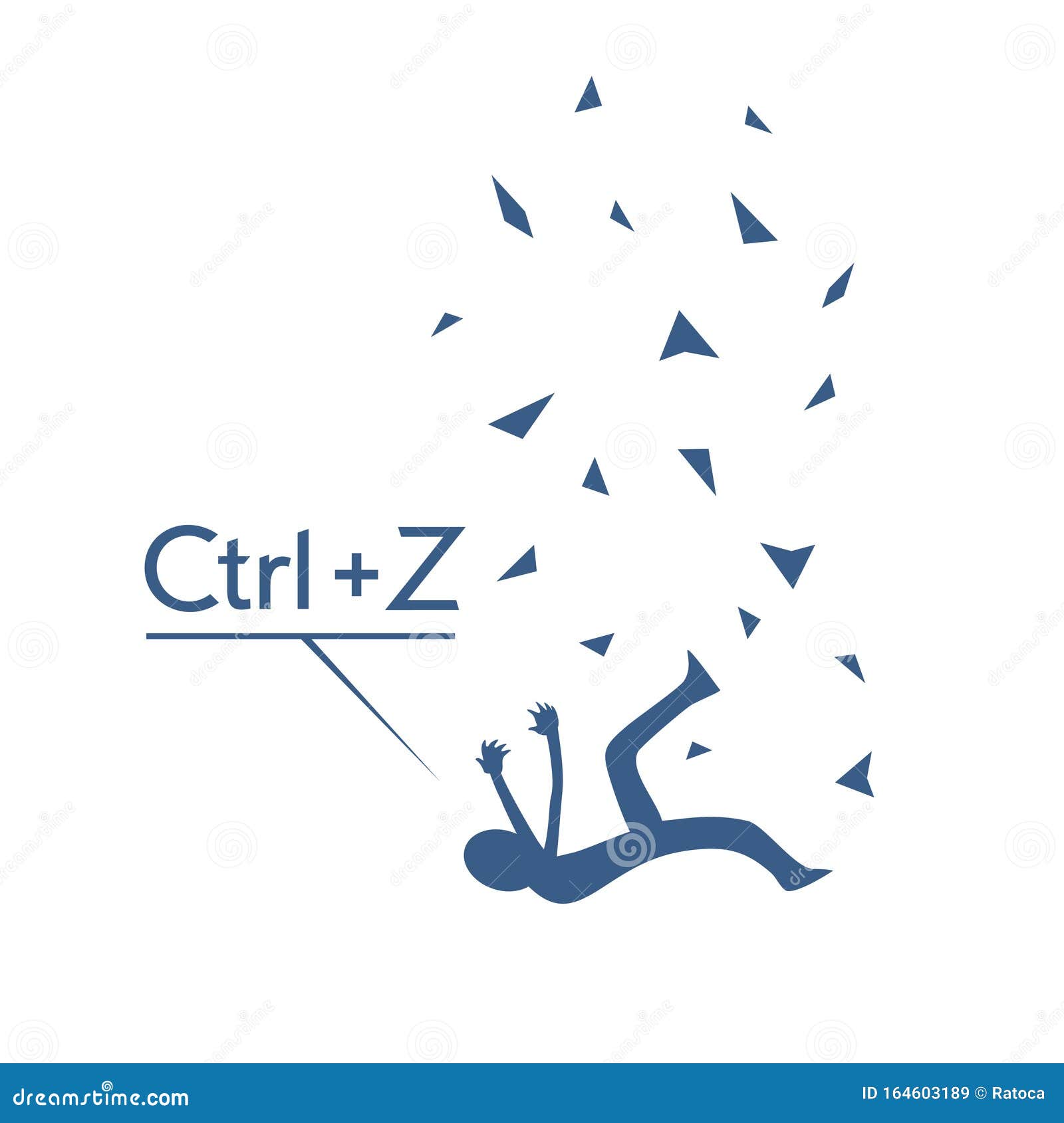 Falling man draw stock vector. Illustration of symbol - 164603189