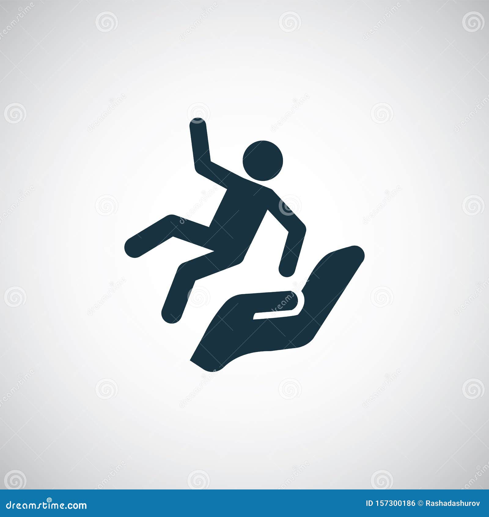 Falling man icon stock vector. Illustration of rescue - 157300186