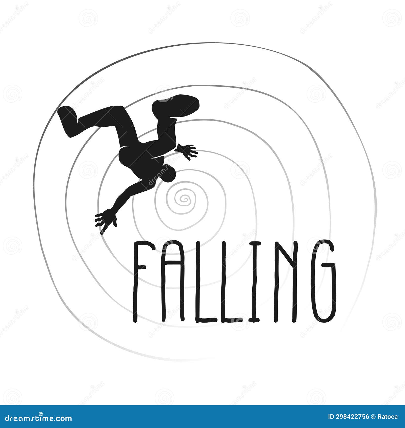 Falling man illustration stock vector. Illustration of slippery - 298422756