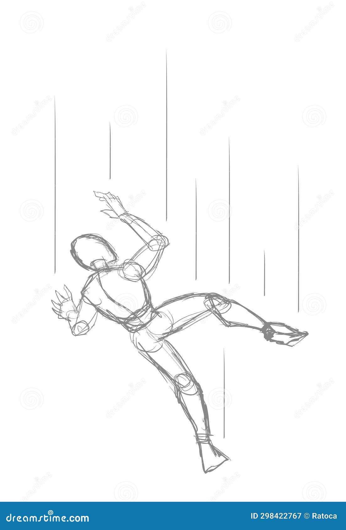 Falling man illustration stock vector. Illustration of person - 298422767