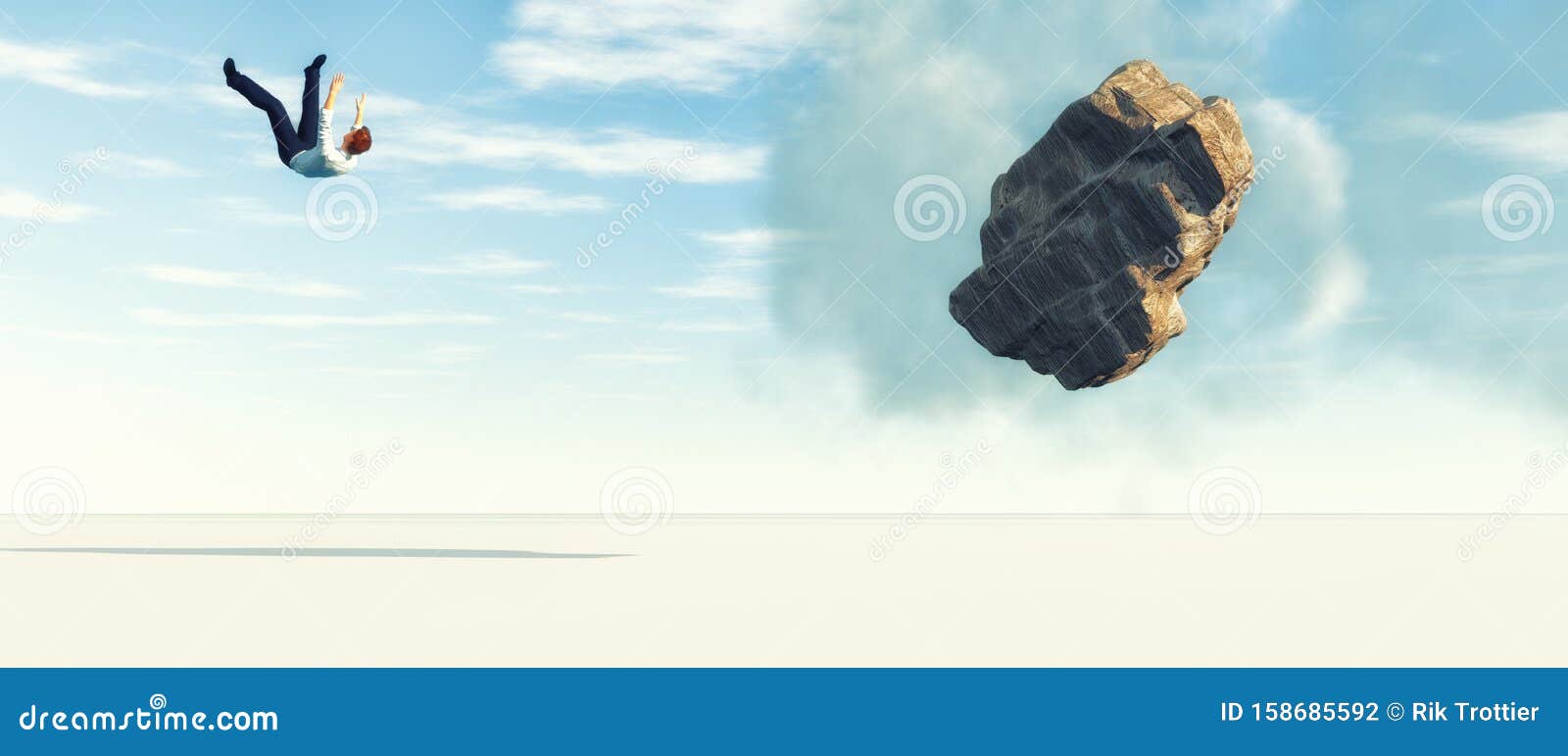 Falling man from sky stock illustration. Illustration of risk - 158685592