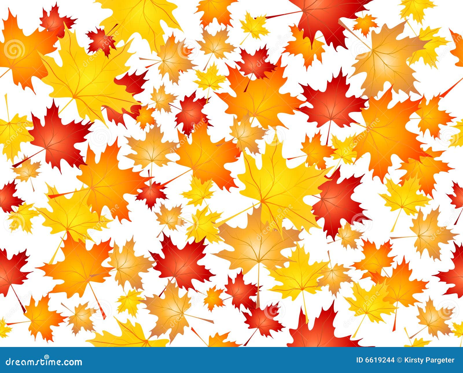 Falling maple leaves stock vector. Illustration of vector - 6619244