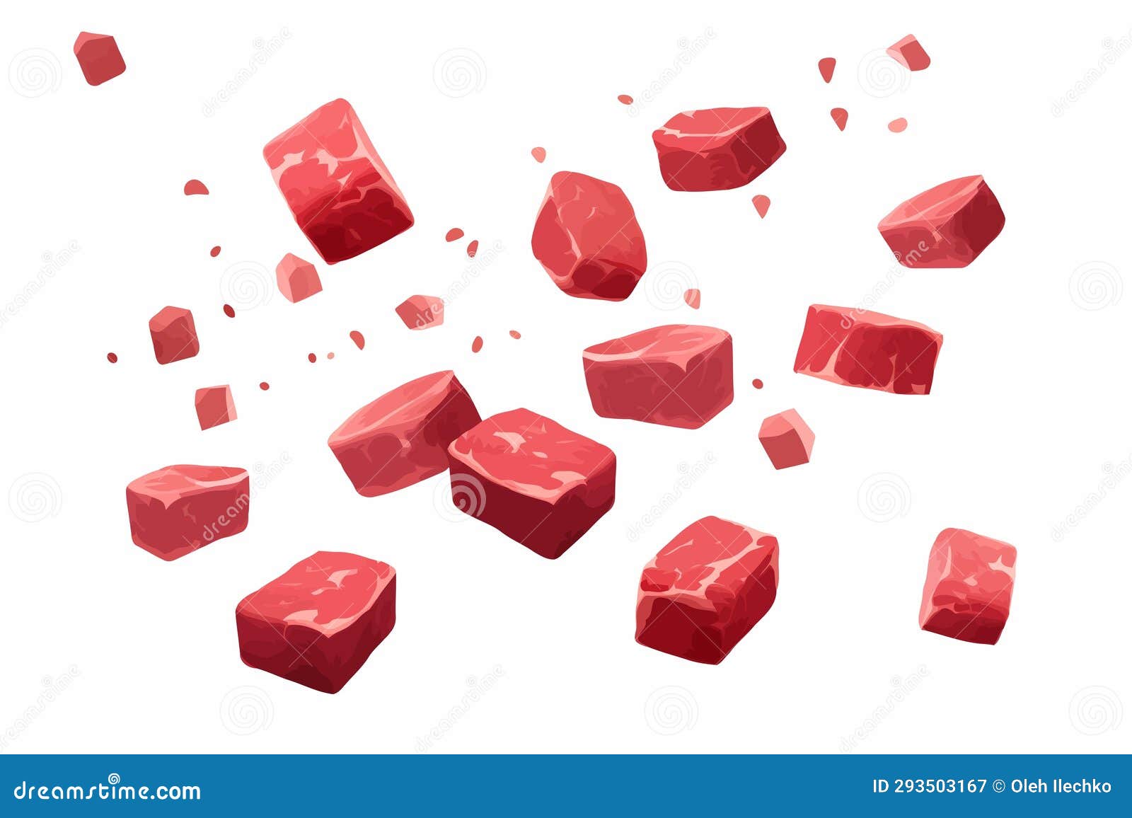 Meat Bone Cubes Stock Illustrations – 120 Meat Bone Cubes Stock ...