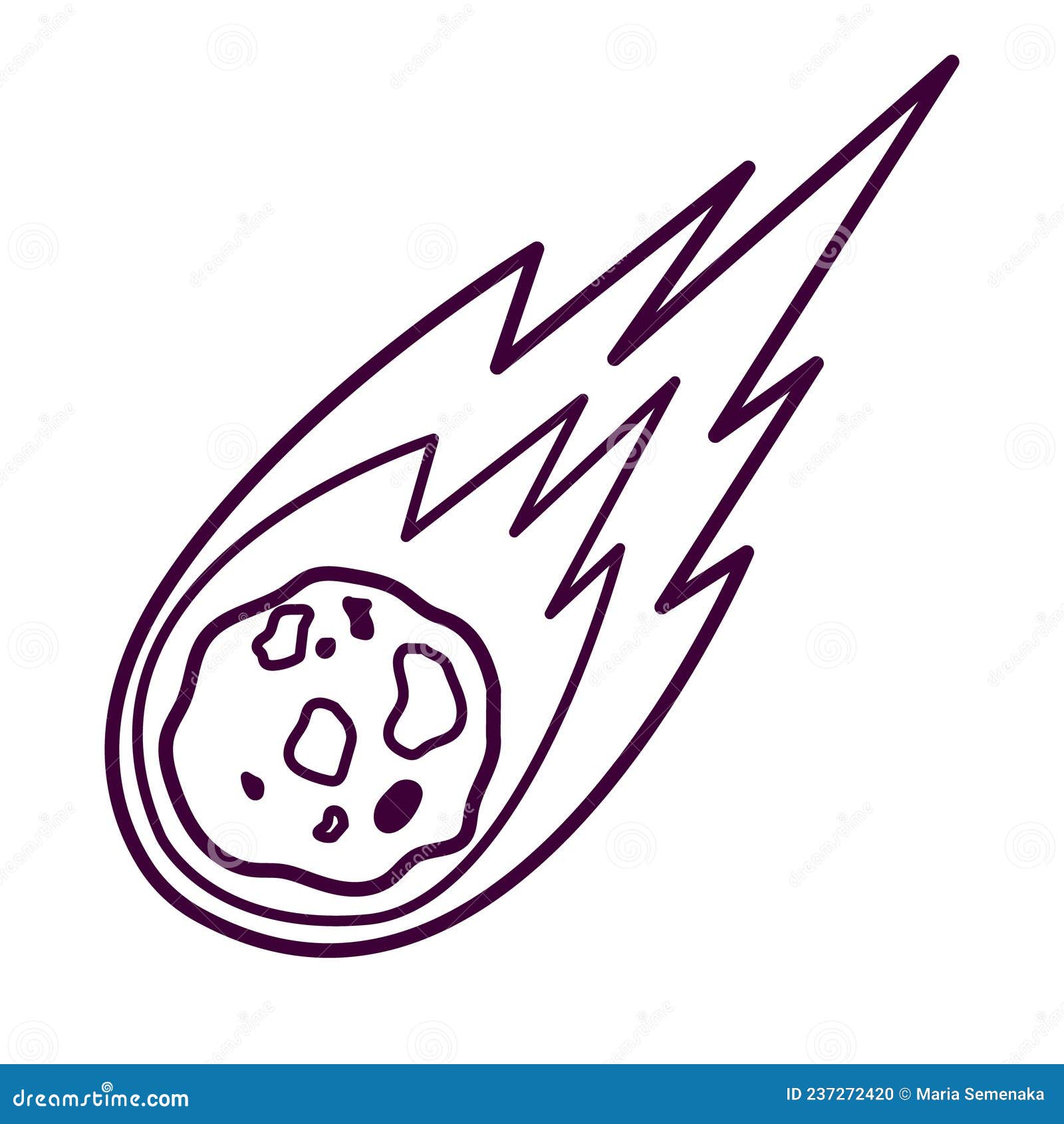 Falling Meteor Icon Vector. this Meteor Symbol is the Icon that Lights ...