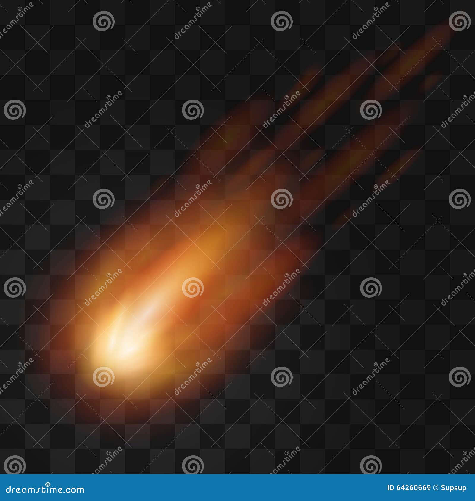 Falling meteor light stock vector. Illustration of asteroid - 64260669