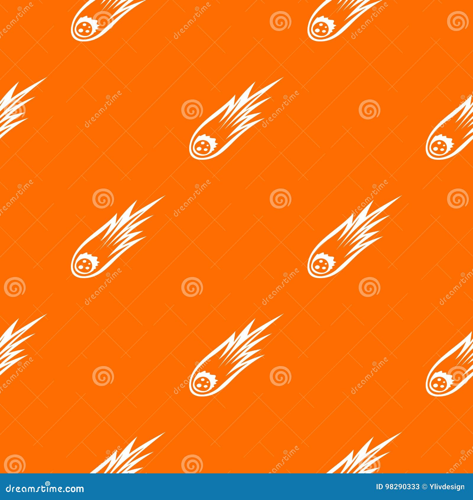 Falling Meteor with Long Tail Pattern Seamless Stock Vector ...