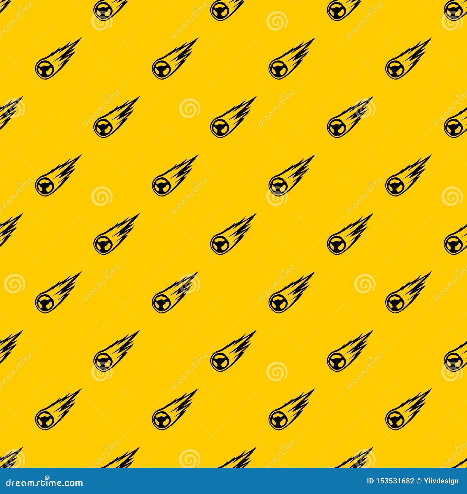 Falling Meteor with Long Tail Pattern Vector Stock Vector ...