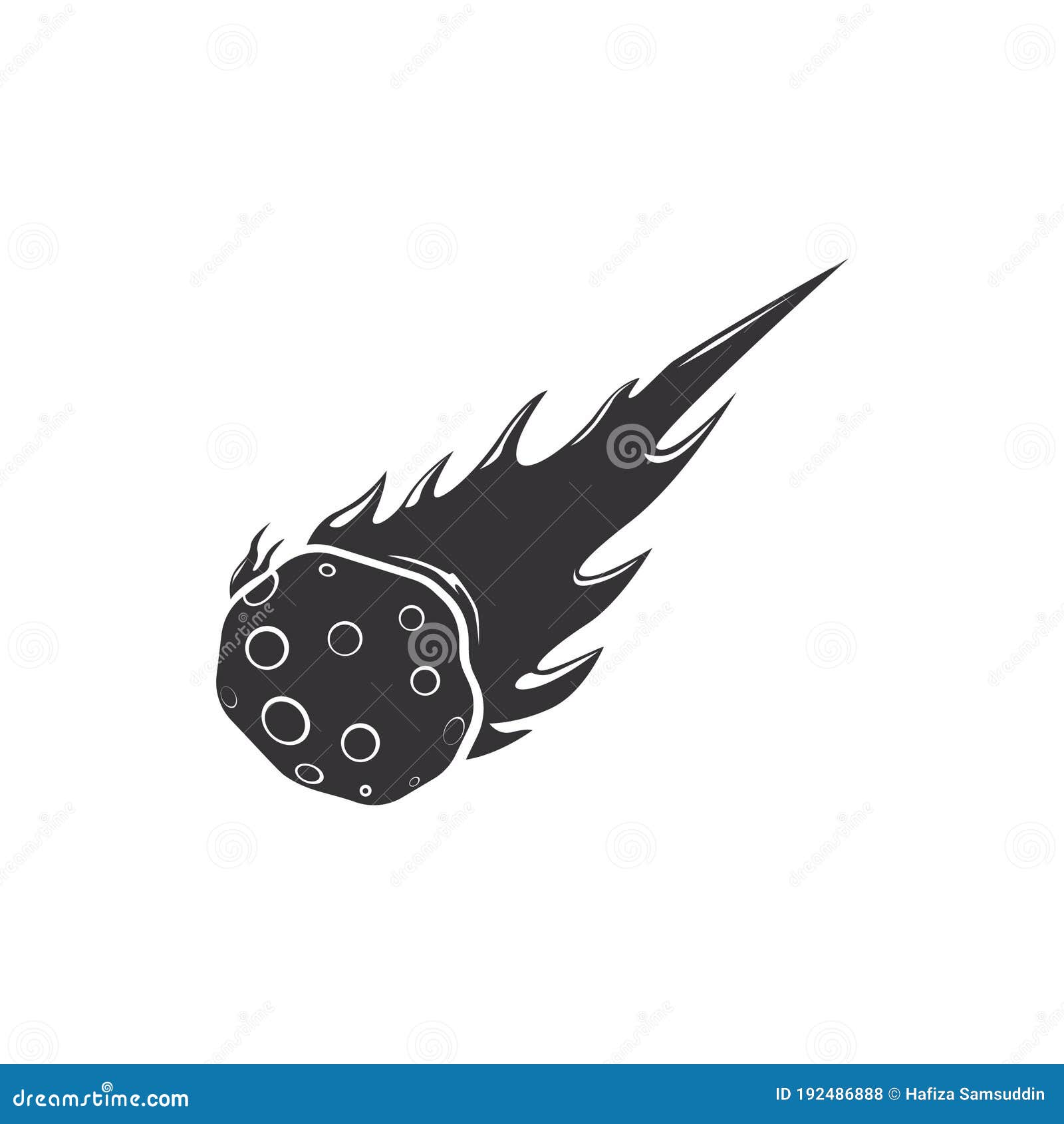 Falling Meteorite. Vector Illustration Decorative Design Stock Vector ...