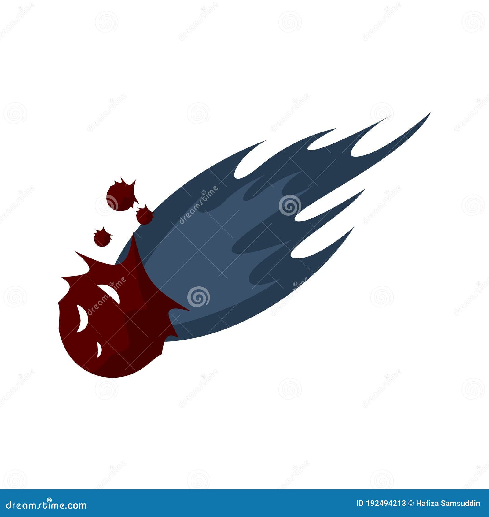 Falling Meteorite. Vector Illustration Decorative Design Stock Vector ...