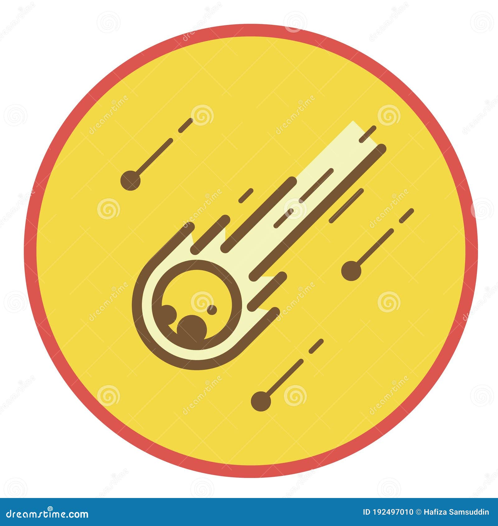 Falling Meteorite. Vector Illustration Decorative Design Stock Vector ...