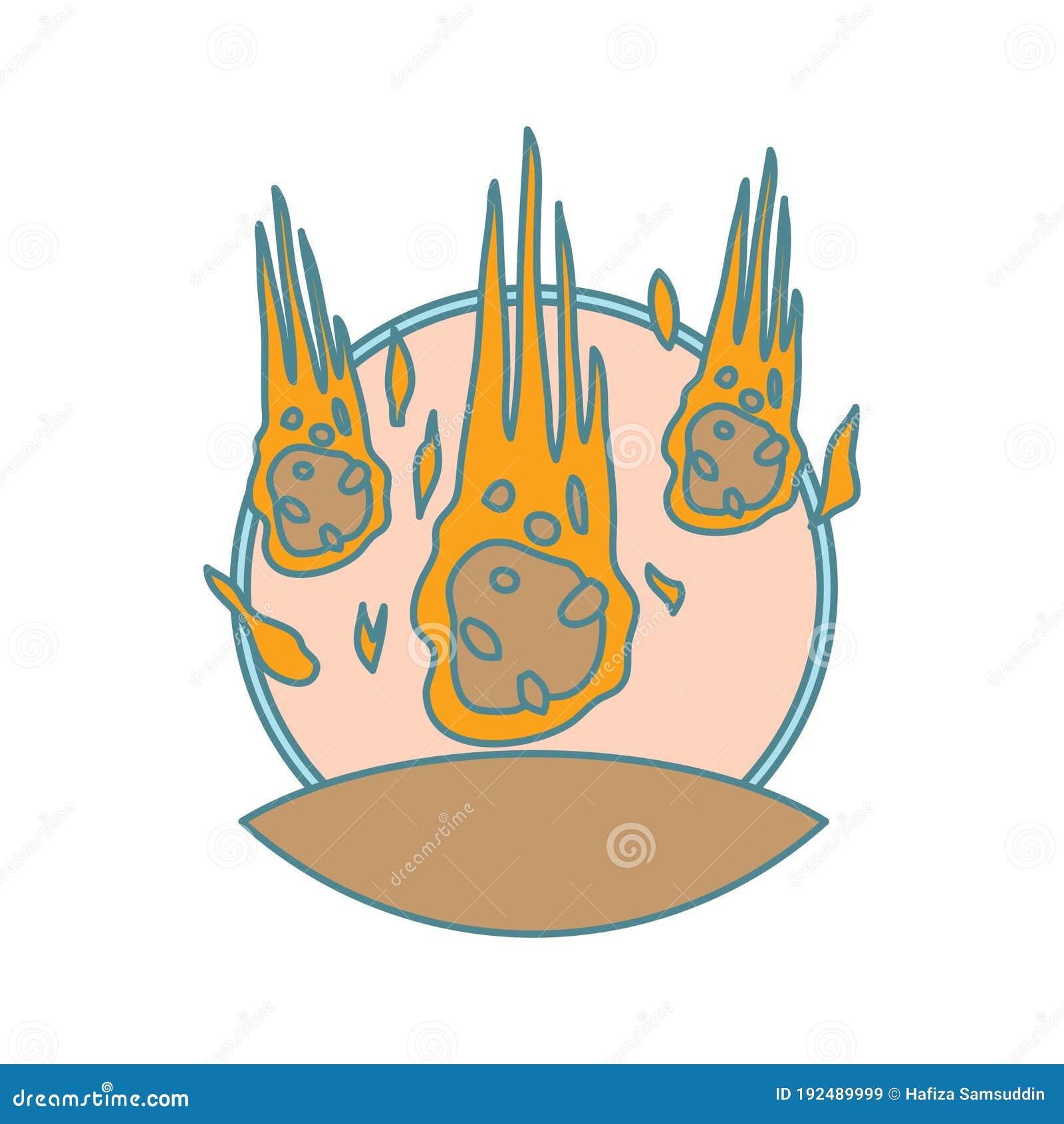 Falling Meteorites. Vector Illustration Decorative Design Stock Vector ...