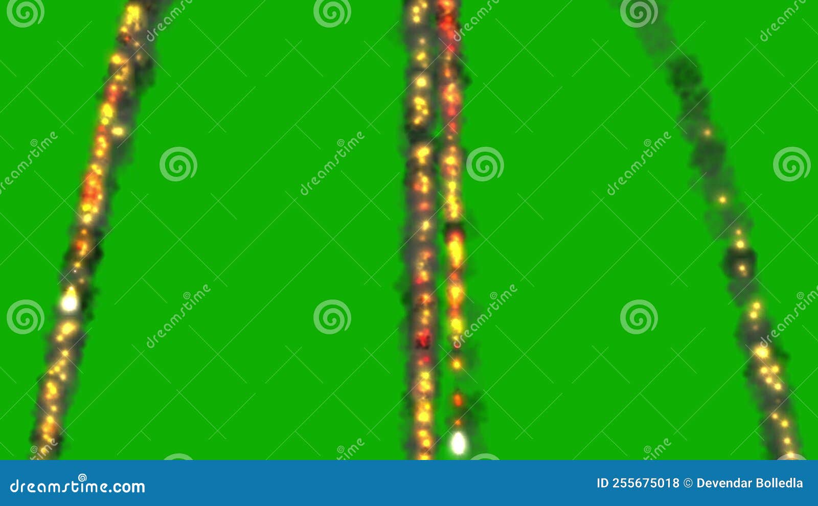 Falling Meteors Motion Graphics with Green Screen Background Stock ...