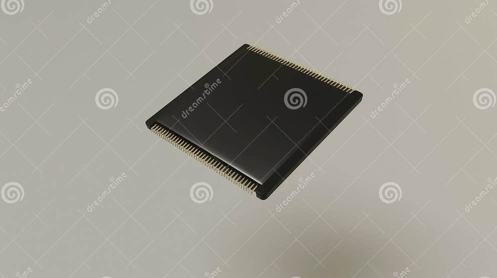 Falling Microchips in Mid-air on Grey Background. Technology Concept ...