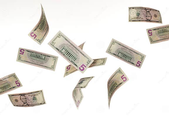 Falling money stock image. Image of dropping, white, paper - 12865127