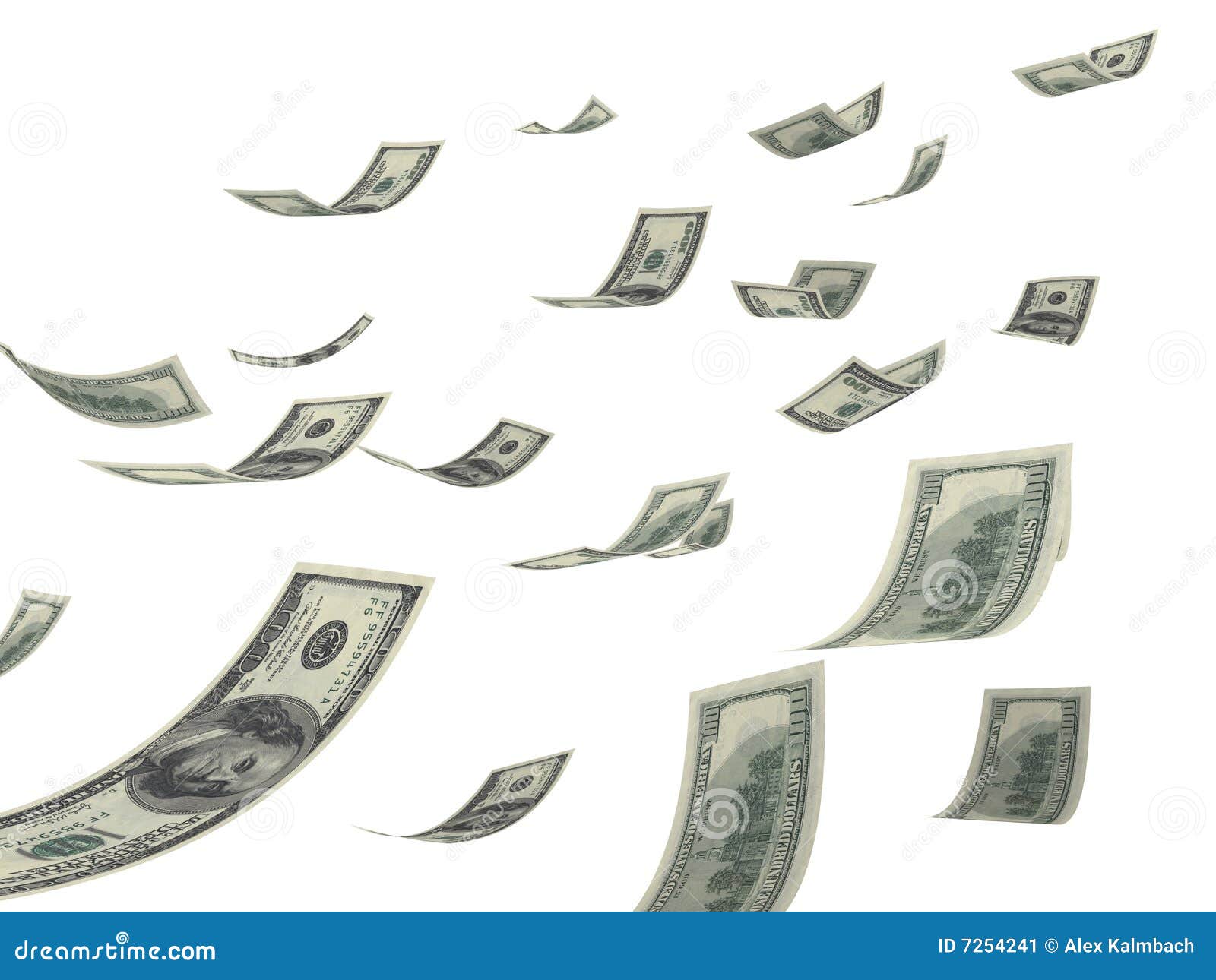Falling money stock illustration. Illustration of falling - 7254241