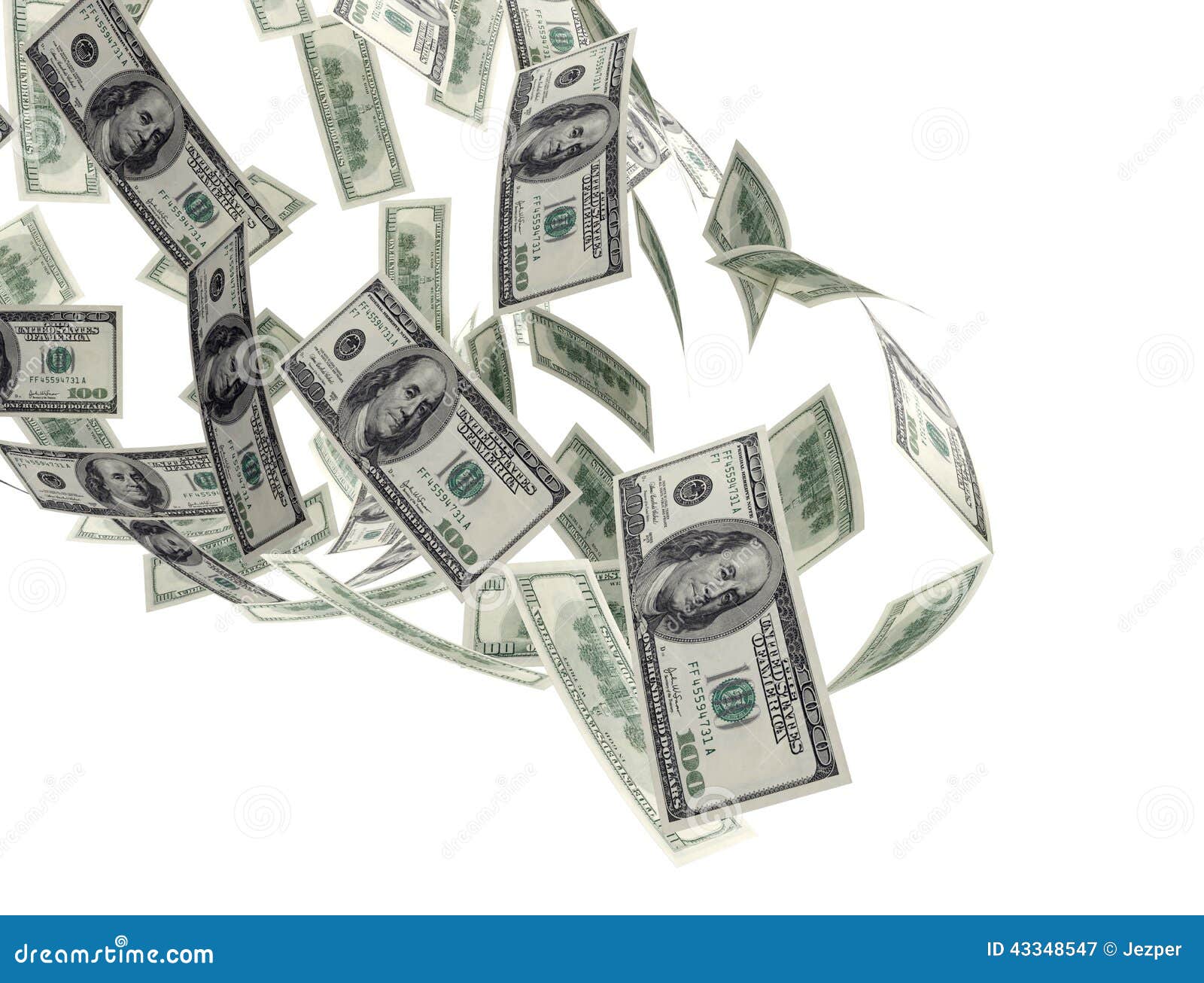 Falling Money 100 Bills Stock Illustrations – 201 Falling Money 100 ...