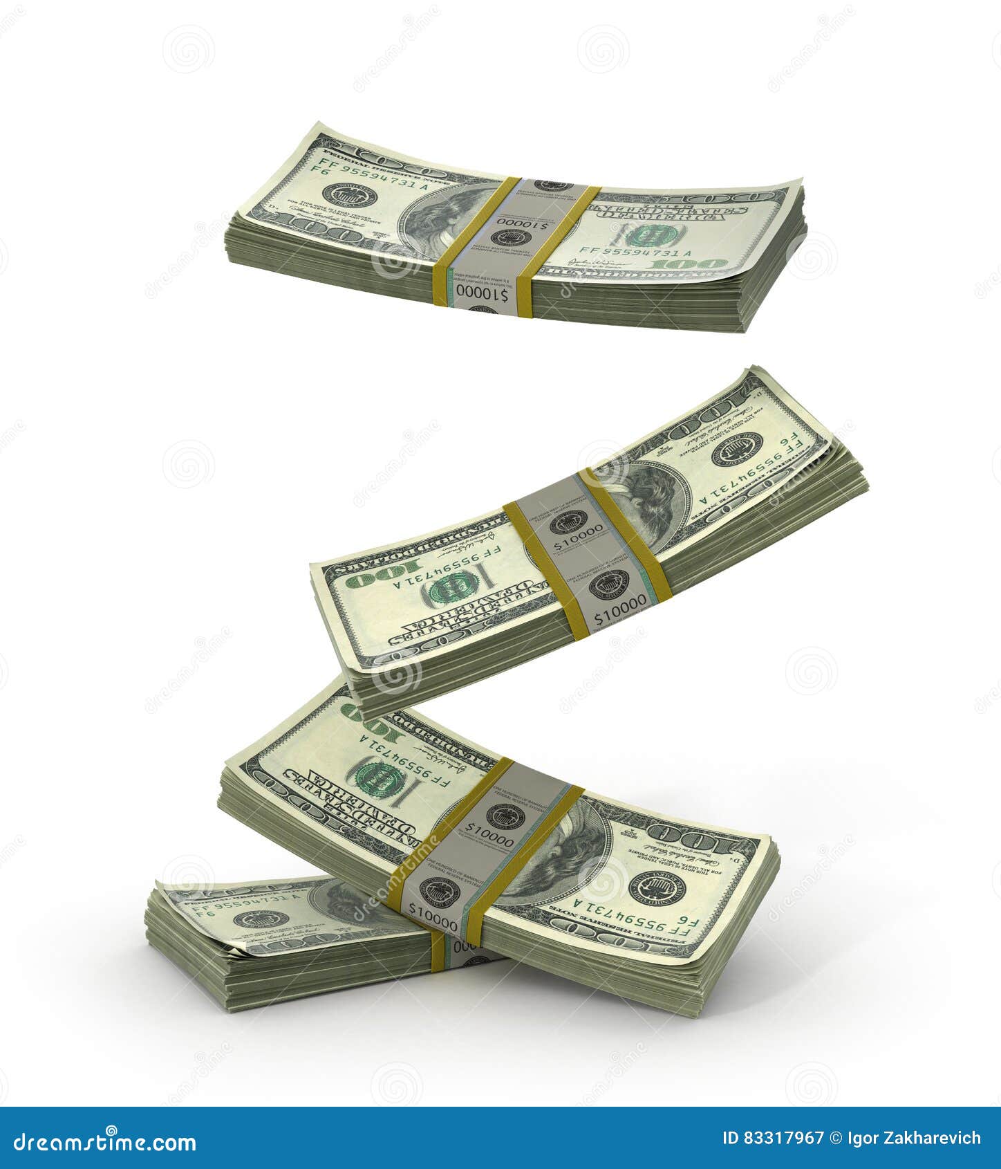Falling Money Stack stock illustration. Illustration of falling - 83317967