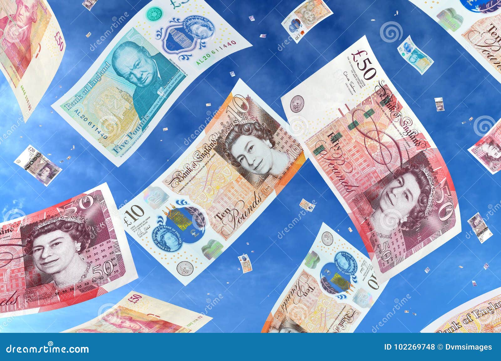 Money Raining Down from the Sky Editorial Stock Photo - Image of ...