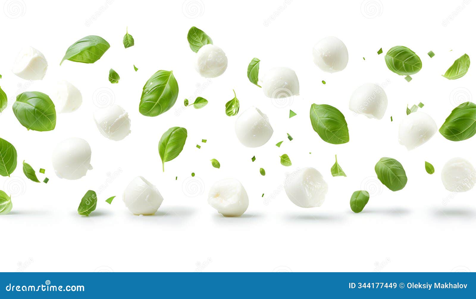 Falling Mozzarella Cheese Isolated on White Background with Clipping ...