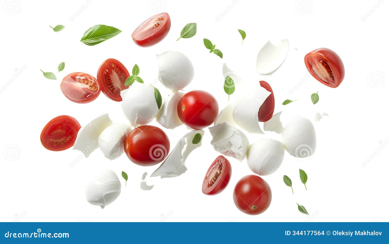 Falling Mozzarella Cheese Isolated on White Background with Clipping ...
