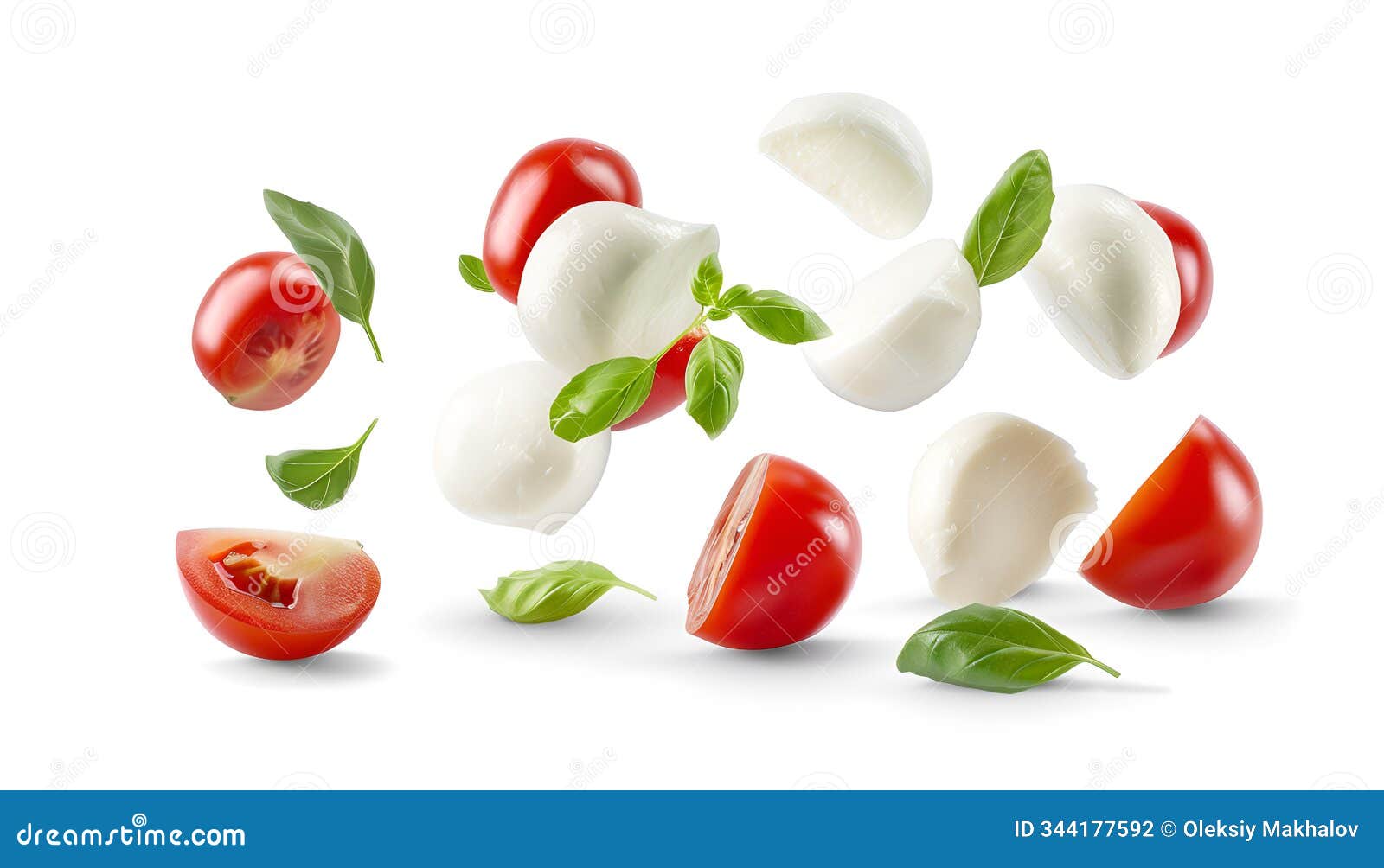 Falling Mozzarella Cheese Isolated on White Background with Clipping ...