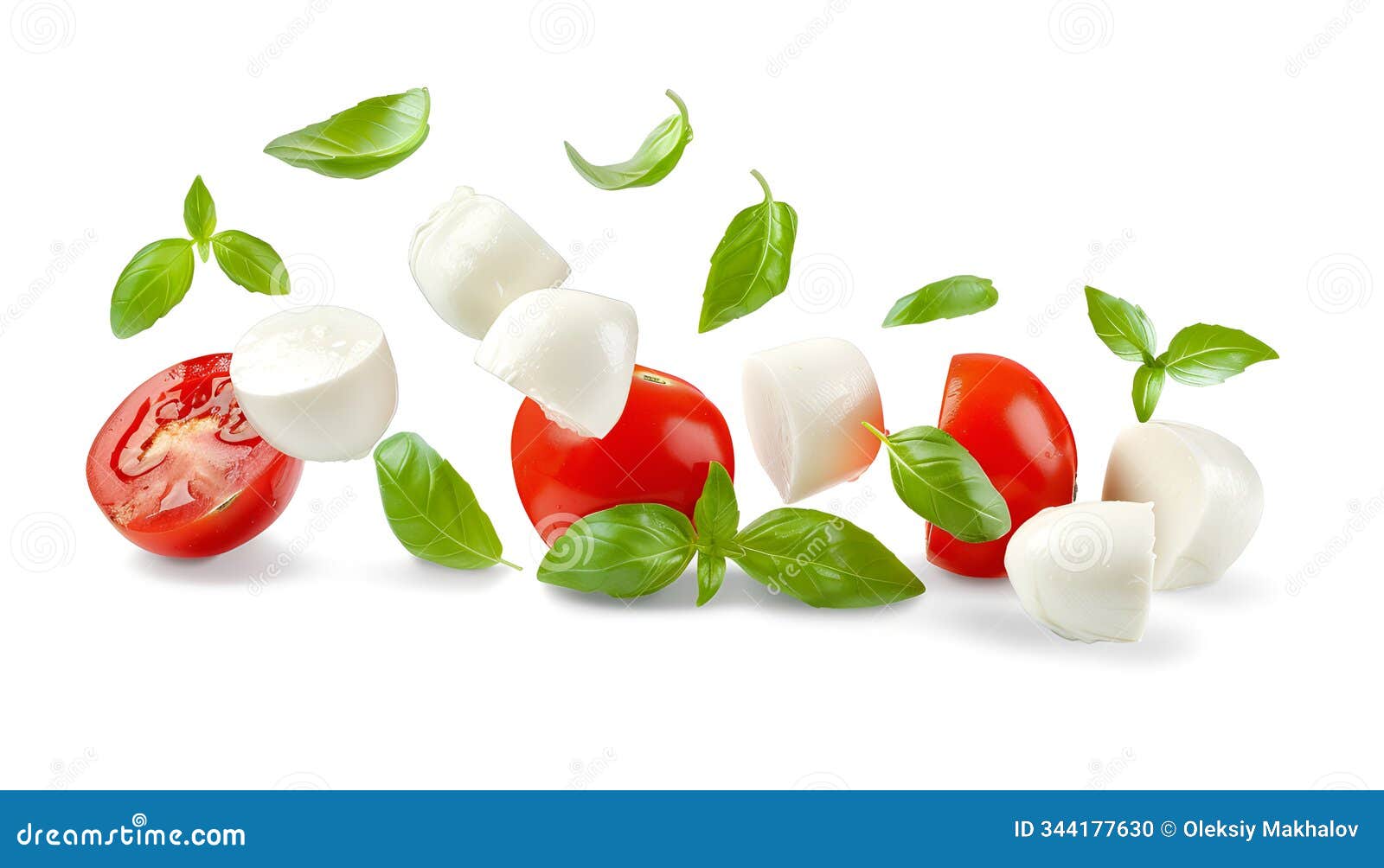 Falling Mozzarella Cheese Isolated on White Background with Clipping ...