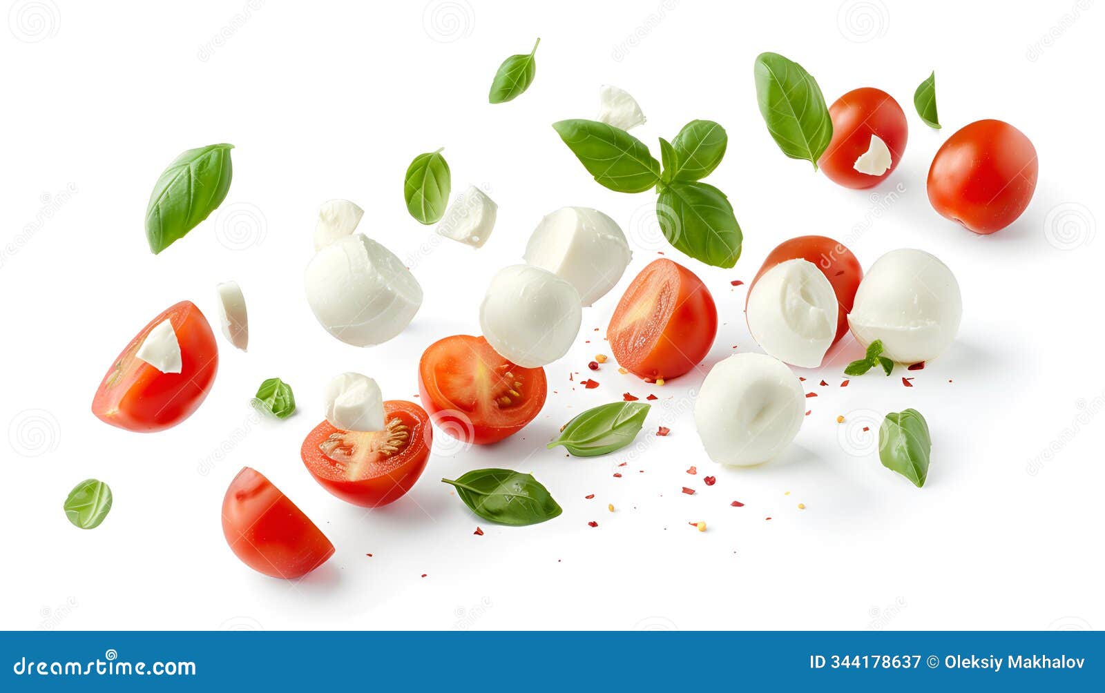 Falling Mozzarella Cheese Isolated on White Background with Clipping ...