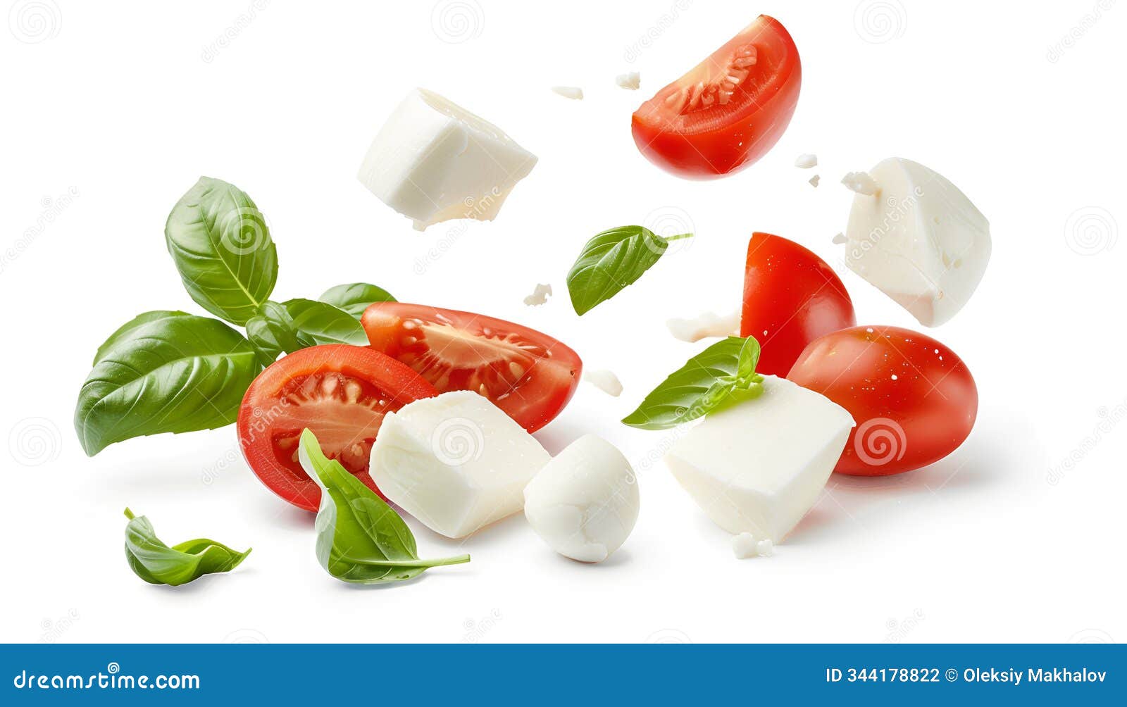 Falling Mozzarella Cheese Isolated on White Background with Clipping ...