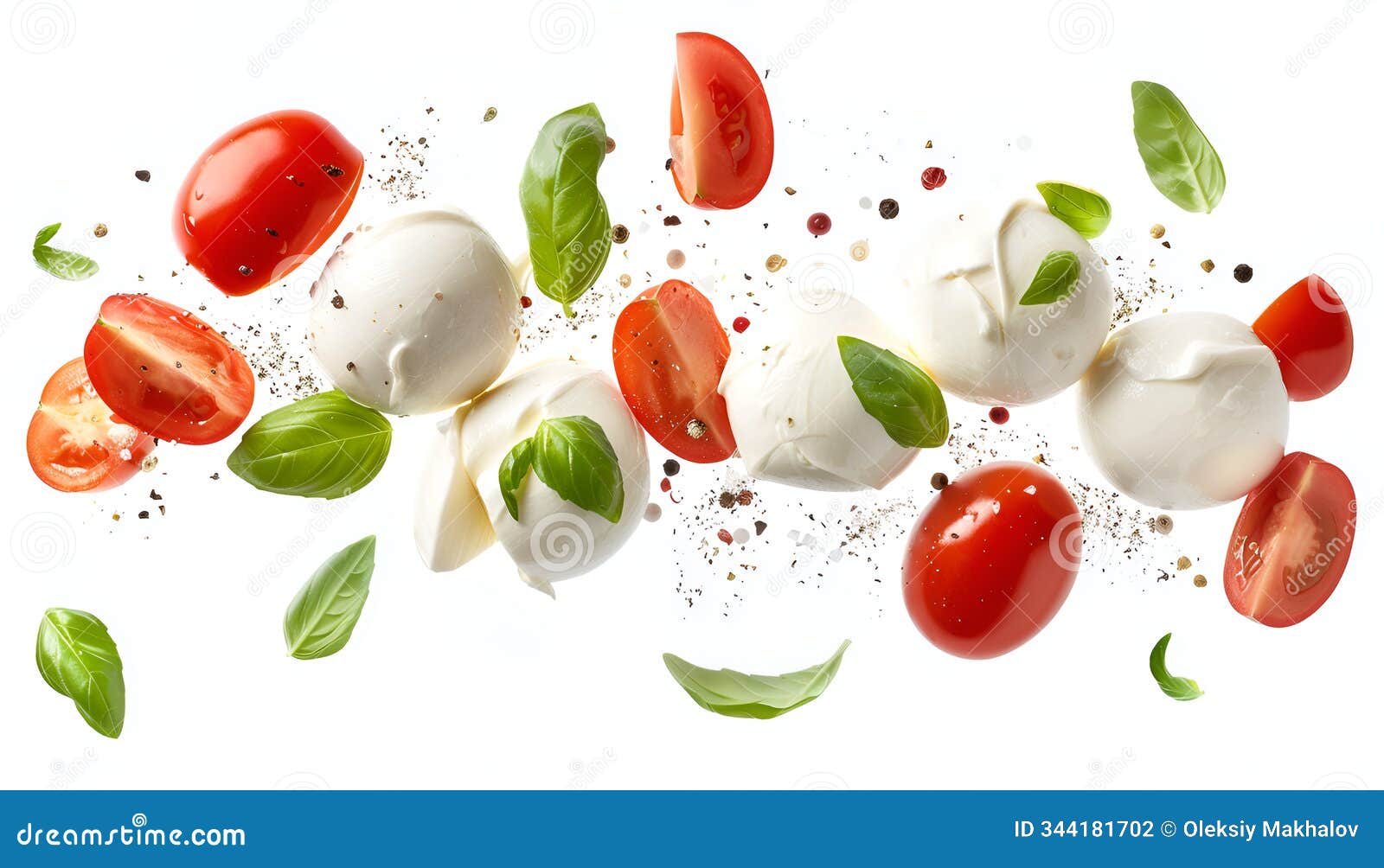 Falling Mozzarella Cheese Isolated on White Background with Clipping ...