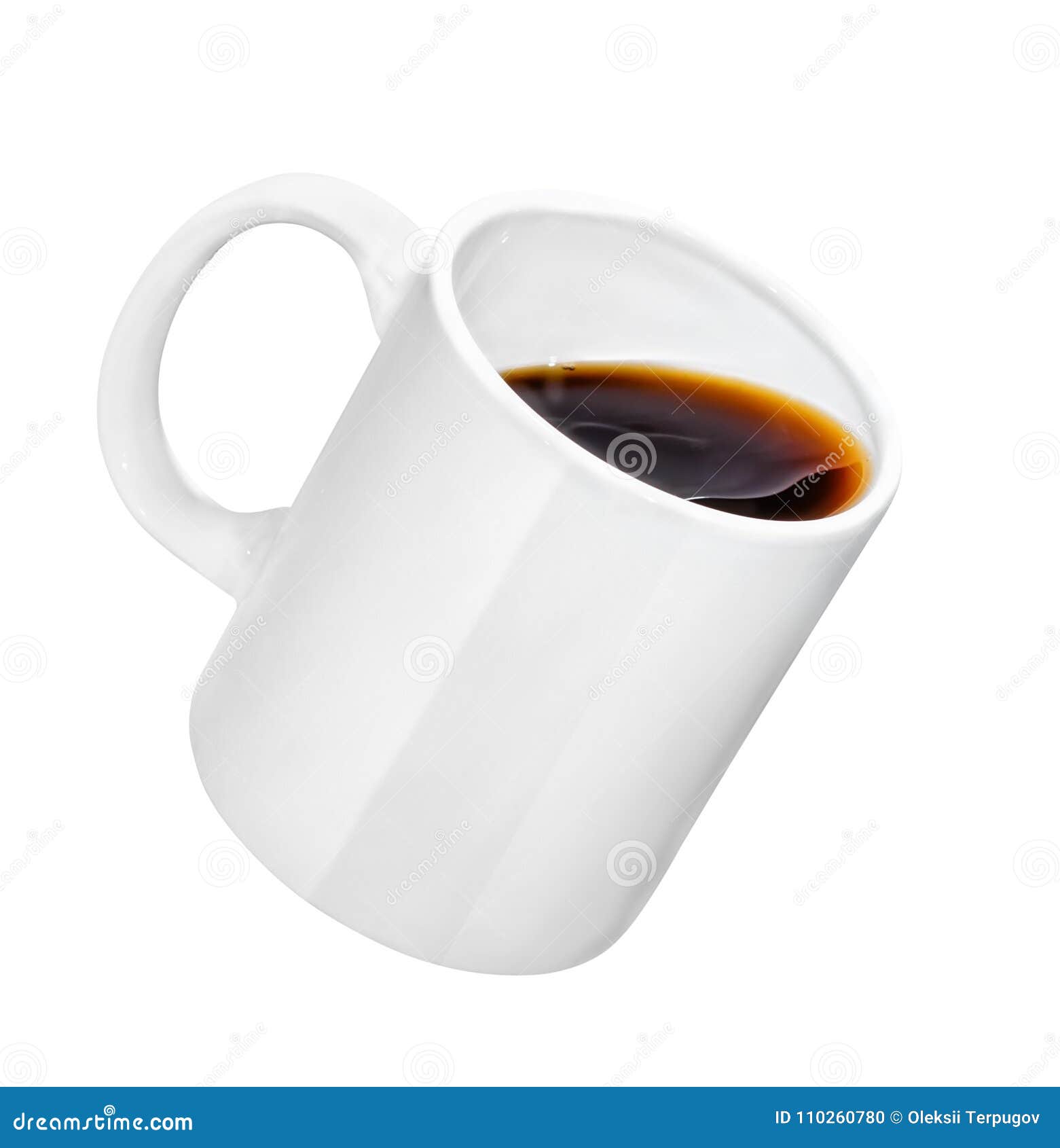 Falling mug with coffee stock photo. Image of white - 110260780