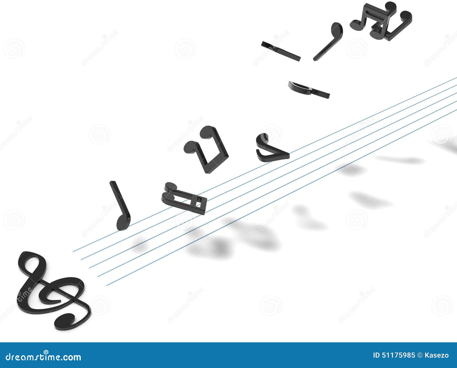Falling music notes stock illustration. Illustration of shape - 51175985