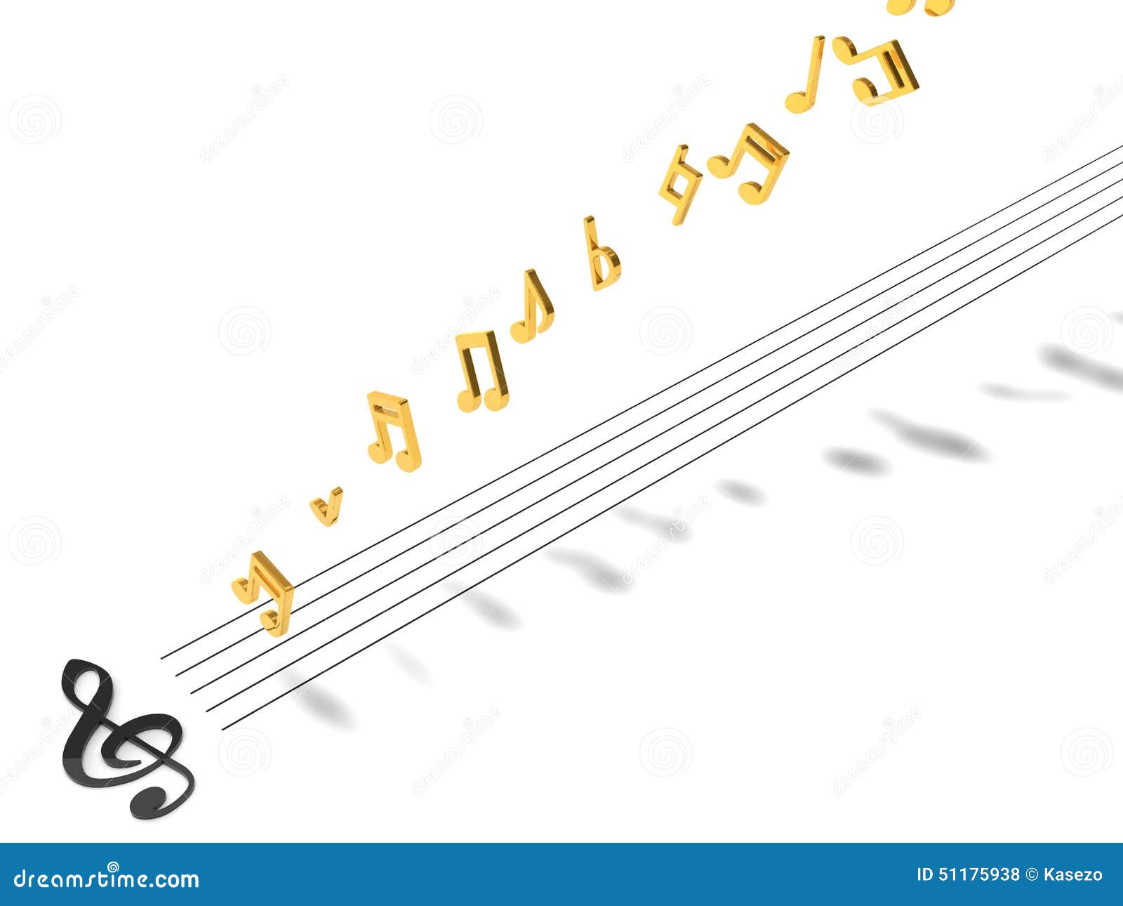 Falling Music Notes, Musical Background. Vector Illustration Isolated ...